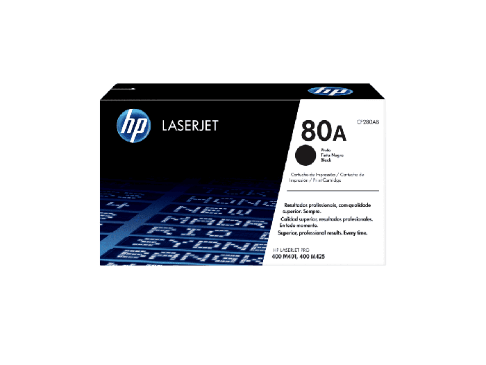 HP 80A Black Original LaserJet Toner Cartridge - (CF280A) - Shop HP.com ...